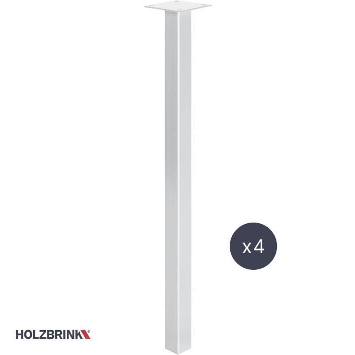 HOLZBRINK Lot de 4 pieds de table en acier - profil 40x40mm - hauteur ...