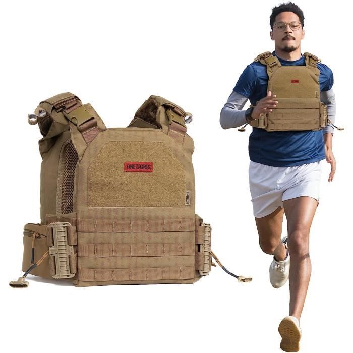 OneTigris Gilet lesté 18kg, Gilet Leste Tactique Athletics Weight Vest ...