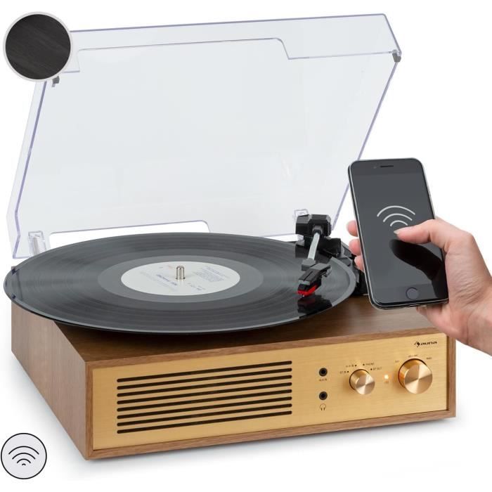 Auna Platine Vinyle Bluetooth, Tourne Disque Vinyle avec Haut parleur ...