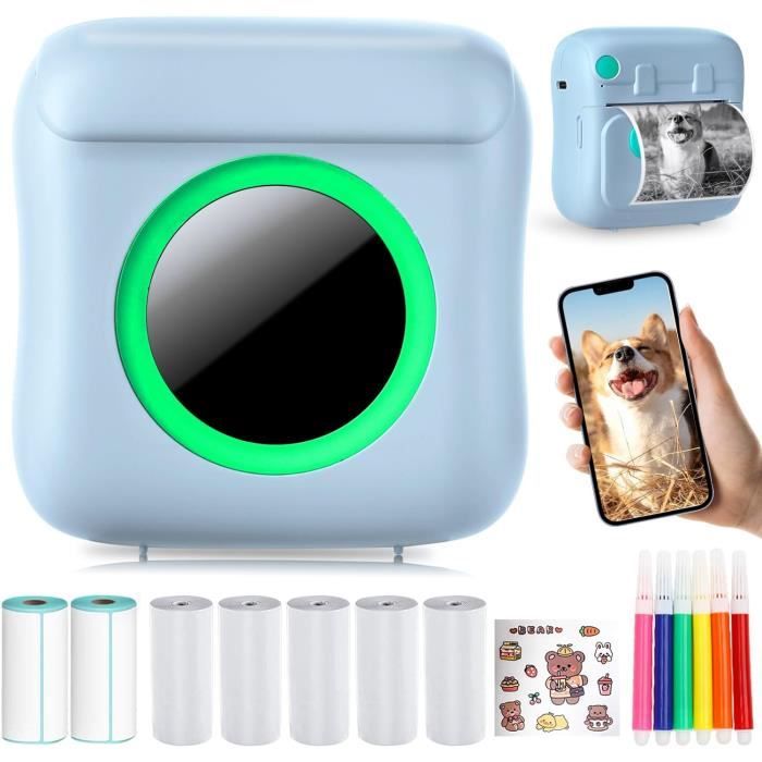 Mini Imprimante Portable, Imprimante Photo Thermique Sans Fil BT, Mini ...