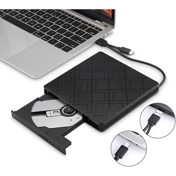 Lecteur Cd Dvd Externe, Graveur Cd Externe Avec Interface Usb 3.0 Et ...
