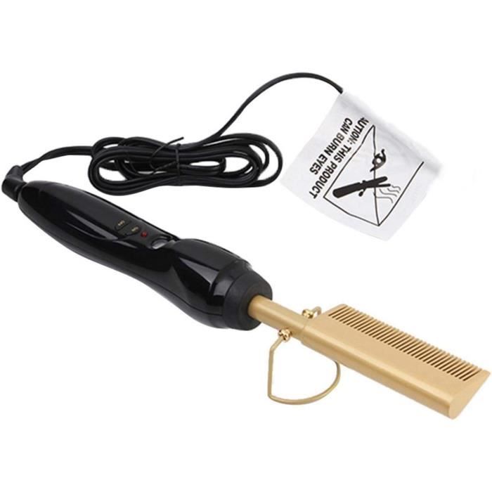Lisseur À Peigne Électrique Fers À Friser Les Cheveux Peigne À Lisser Professionnel Pour Le ...