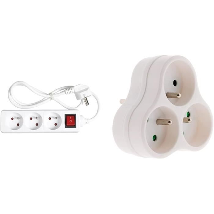 Multiprise Électrique 3 Prises, Prise Multiple - Bloc Multiprise ...
