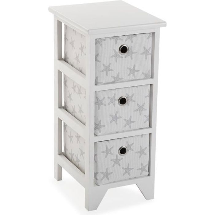 Armoire Étagère de salle de bain Starfish - 58 x 29 x 23 cm - Commode ...