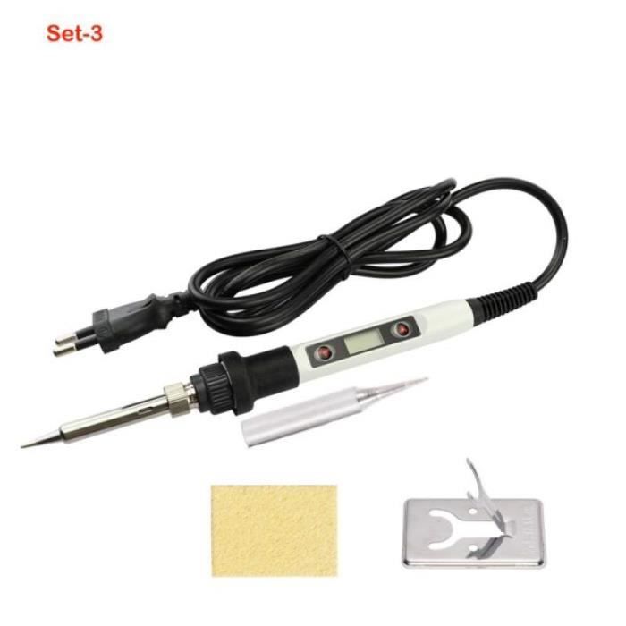 JZ09422-FER A SOUDER.Fer à souder électrique à température réglable avec affichage numérique LCD ...