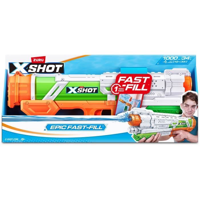 Pistolet à eau - ZURU - X-SHOT Epic Fast-Fill - Remplissage rapide ...