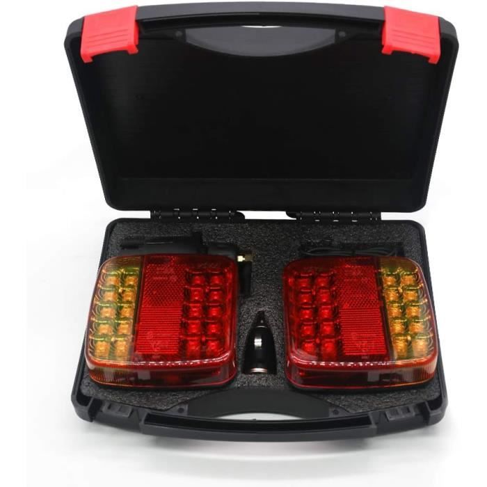 LED Feux arrière de remorque magnétiques sans fil avec réflecteur, 12 V ...