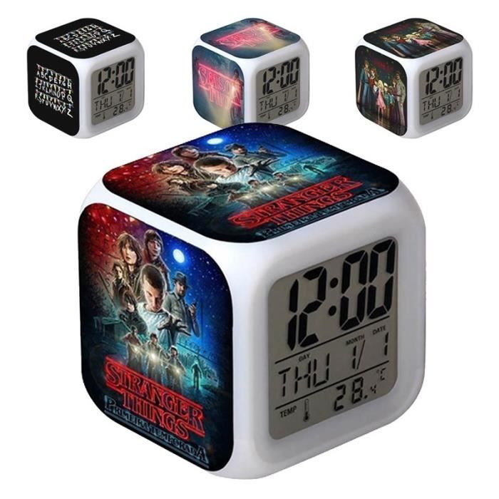 Stranger Things LED Réveil Lumière de nuit Horloge numérique Horloge ...