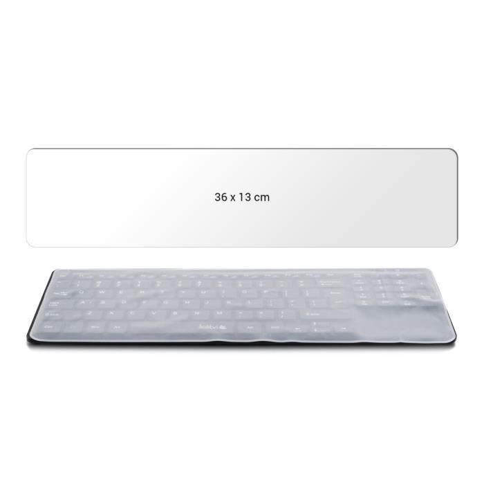 Protection pour Clavier - kwmobile - 15" - 17" - Silicone Transparent ...