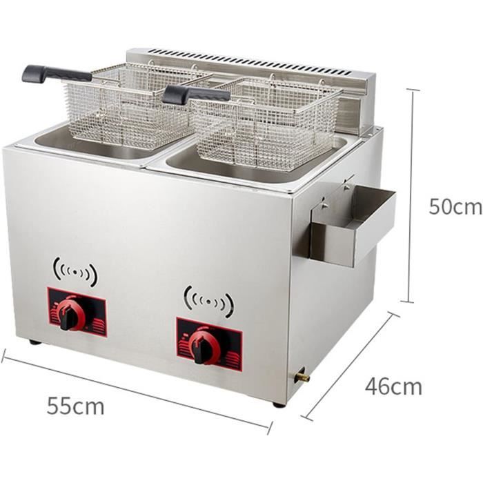 Friteuse De Bureau À Gaz Commerciale Professionnelle En Acier ...