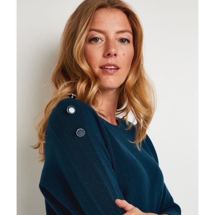 GRAIN DE MALICE - Pull manches 3/4 femme Bleu - Cdiscount Prêt-à-Porter