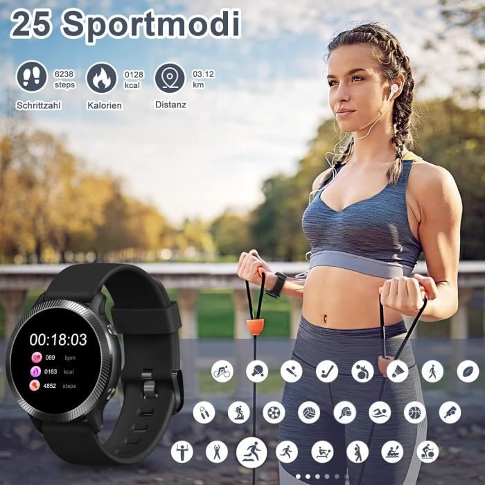 Montre Connectée Pour Homme Smartwatch R8 Avec Oxymètre De Pouls (Spo2) Moniteur De Fréquence ...