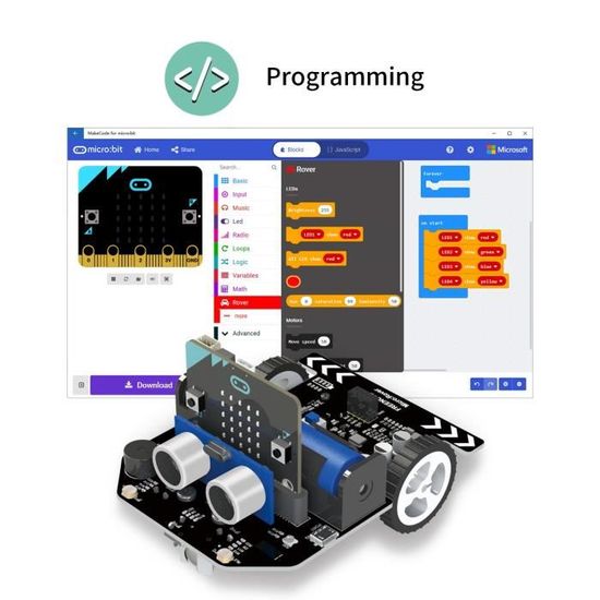 Freenove Micro:Rover Kit Include BBC Micro:Bit with Tutorial School ...