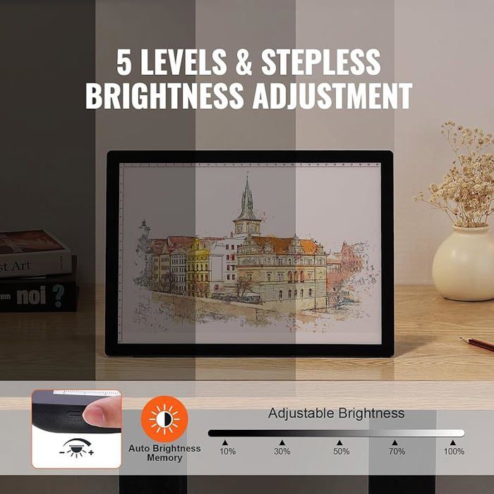 A4 LED Light Table,Drawing Light Table with 5 Levels Adjustable ...
