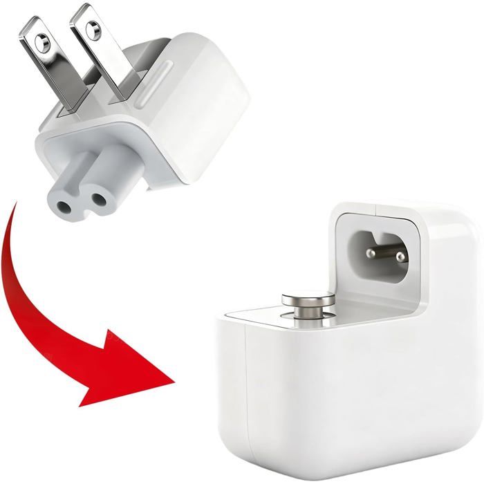 Adaptateur de voyage Europe vers USA pour Apple Power - Adaptateur CA ...