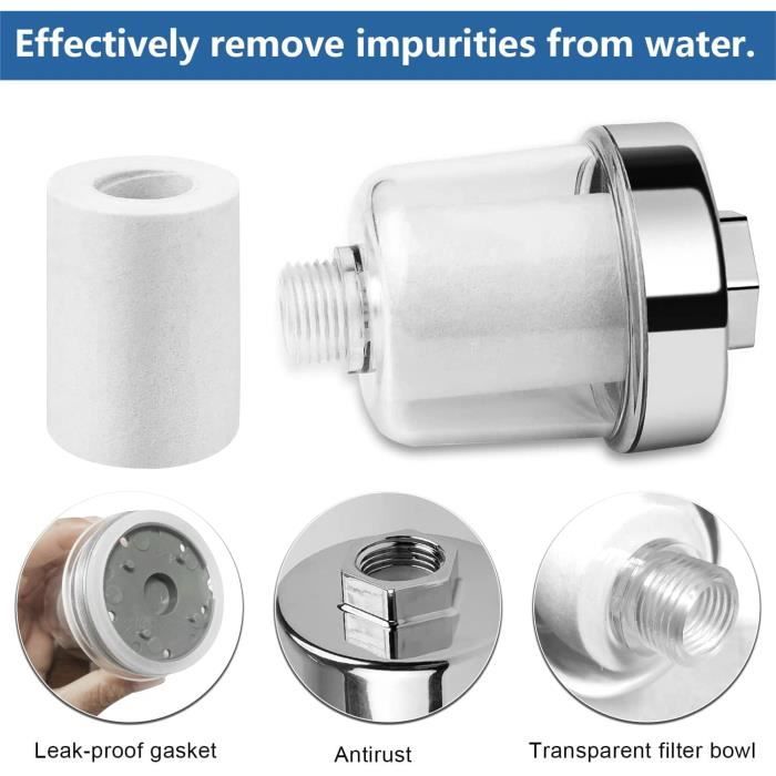 DBALL Filtre Eau Douche Filtre Douche Anti Calcaire avec 6 Cartouches ...