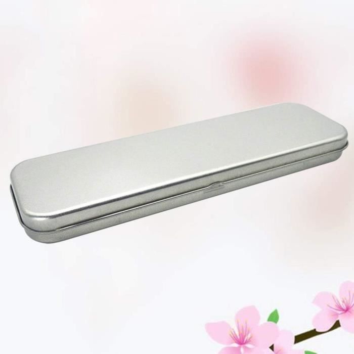 Trousse À Crayons Rectangulaire En Métal En Vrac - Boîte À Crayons Vide ...