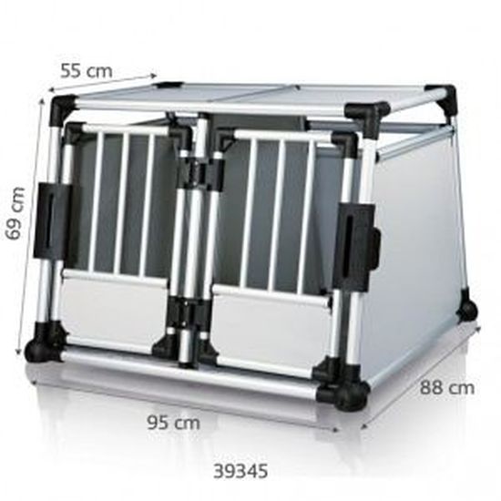 Trixie Cage de transport double, aluminium - Cdiscount Animalerie