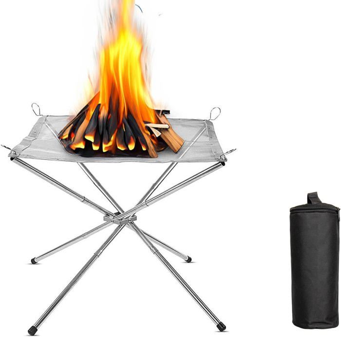 Foyer Portable pour Camping, cheminée d'extérieur Pliable avec Sac de ...