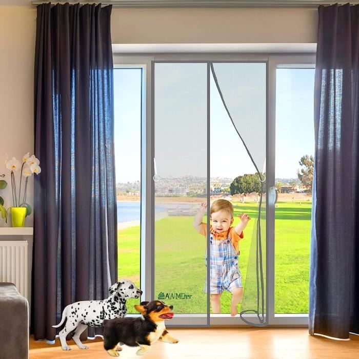 Rideau Moustiquaire À Fixation Aimantée, 235 X 245 Cm Maille Ultra Fine ...