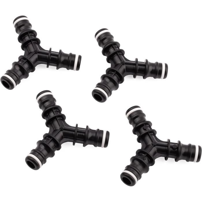Lot De 4 Raccords De Tuyau En Y Pour Le Raccordement De Tuyaux D'Eau - Raccord En Y Pour Tuyau D ...