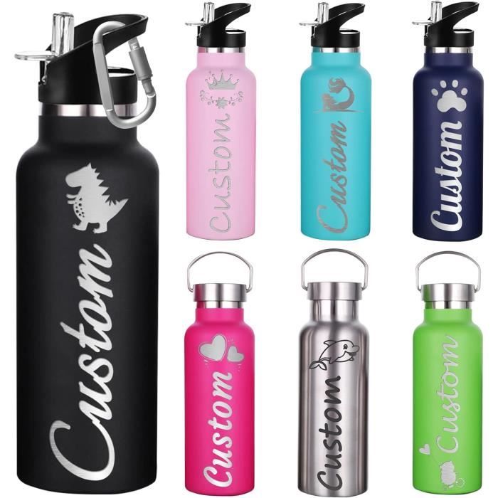 Gourde Isotherme Personnalisable Avec Paille Pour Le Sport Bouteille D ...