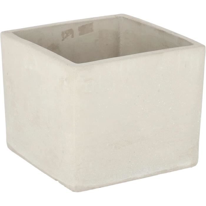 Pot de fleurs carré en béton décoratif - Kotarbau - 11x11cm - percé ...