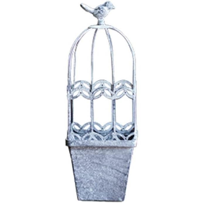 AJW-Cage à Oiseaux Panier À Fleurs en Fer Forgé pour Oiseaux ...