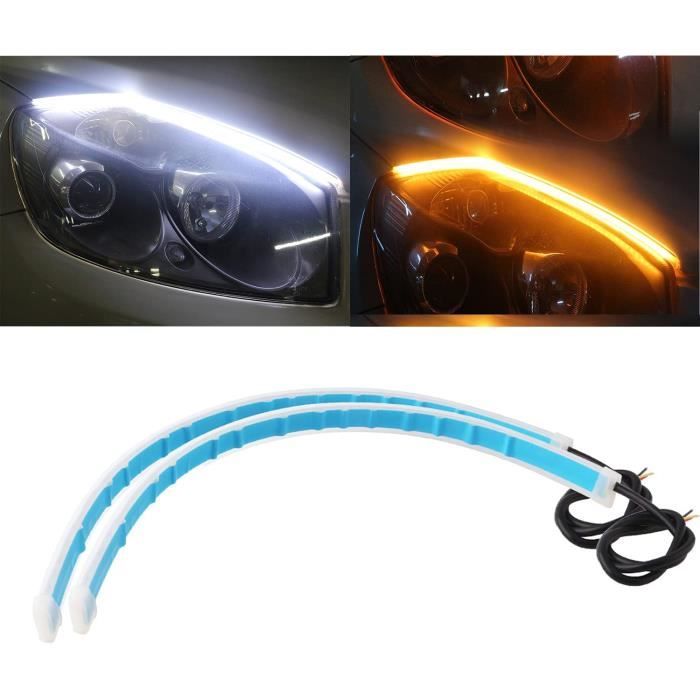 Feux diurnes 30CM Double Couleur Blanc Conduite Ambre Séquence ...