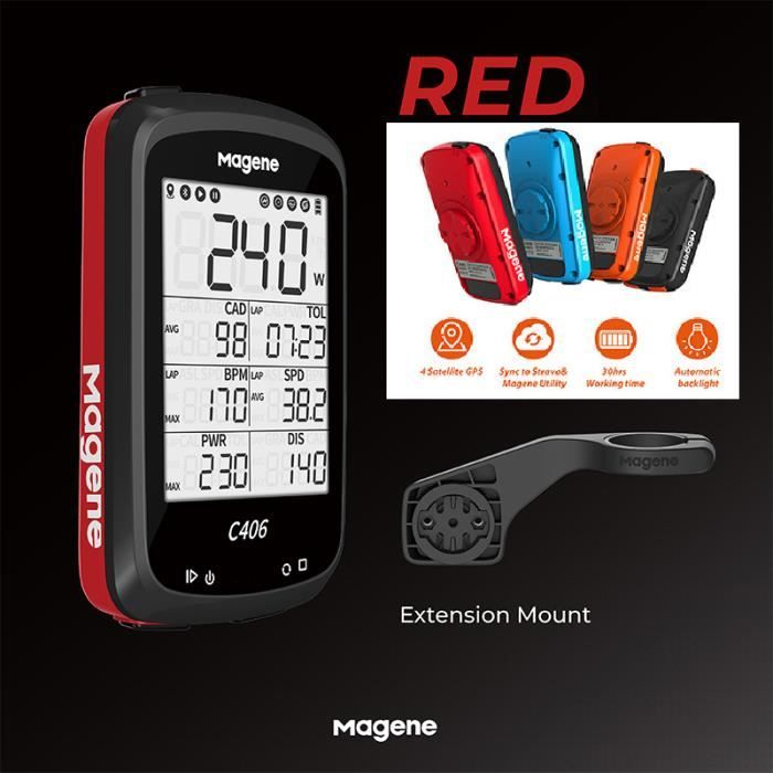 Compteur vélo,Magene C406 – compteur de vélo sans fil avec GPS,écran ...