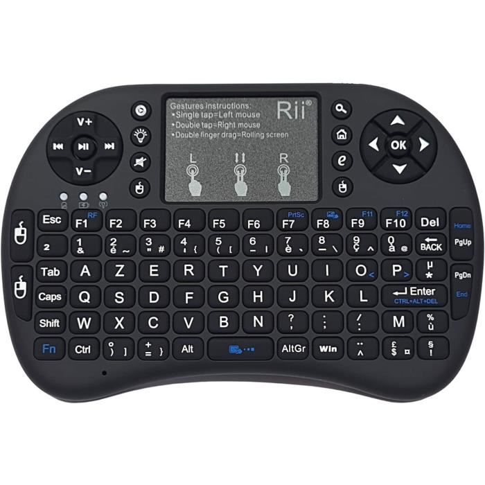 Mini Clavier Sans Fil (Azerty), Rétro-Éclairé, Ergonomique Avec ...