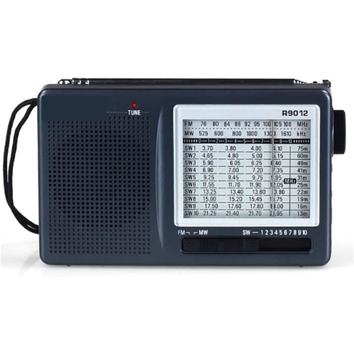 Radio Portable R-9012 Am - Fm - Sw 12 Bandes Haute Sensibilité À Ondes ...