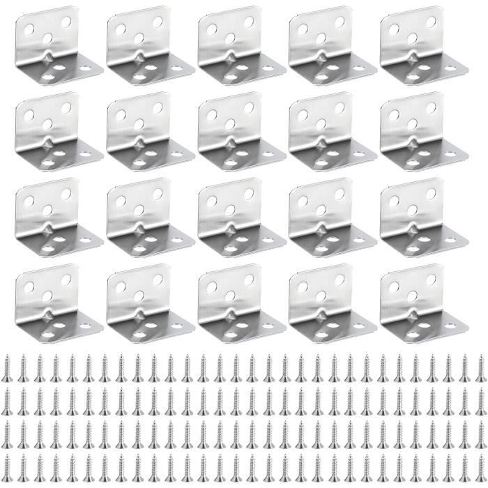 Lot De 8 Équerres D'Angle En Forme De L, 2,7 X 2,7 X 3,6 Cm, Équerres À ...