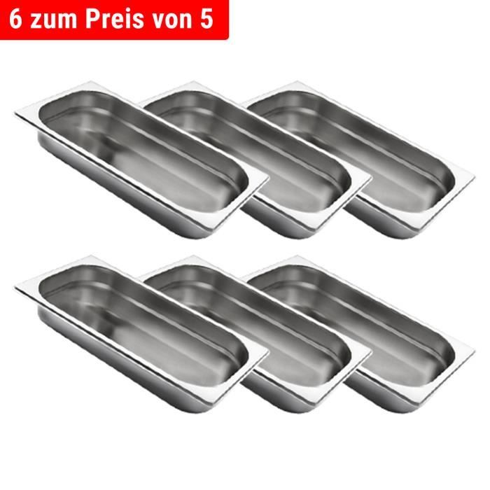 Bac gastronorme inox GN 1-3 - GGMGASTRO - profondeur 40 mm - Cdiscount Maison