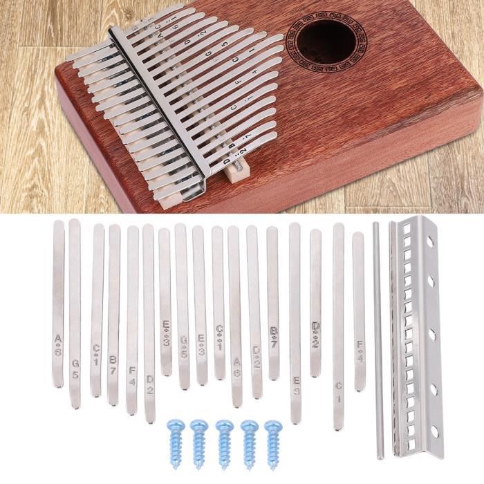 GOTOTOP Pièces Kalimba 17 notes Kalimba pouce Piano clés en acier ...