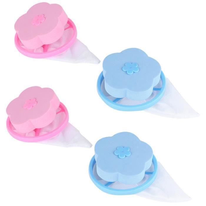 Trust-Sac à linge 4Pcs Flottant Lessive Lint Pet Hair Remover Filter ...