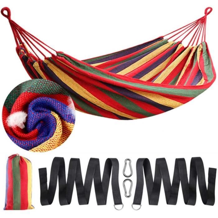 Hamac-Hamac 2 Personnes-Extra Grand 275 * 150Cm-Coton Respirant-Charge ...