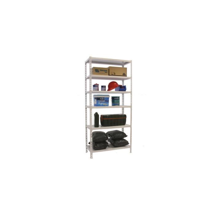 Étagère métallique - SIMON RACK - KIT SIMONCLICK PLUS - 6 niveaux - 2500 x 1000 x 300 mm - Blanc ...