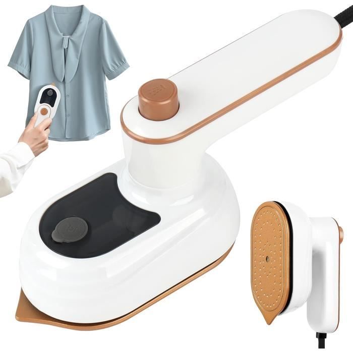 DAJASD Mini Fer à Vapeur, Fer à Repasser de Voyage, Mini Fer à Repasser Pliable, Machine à ...