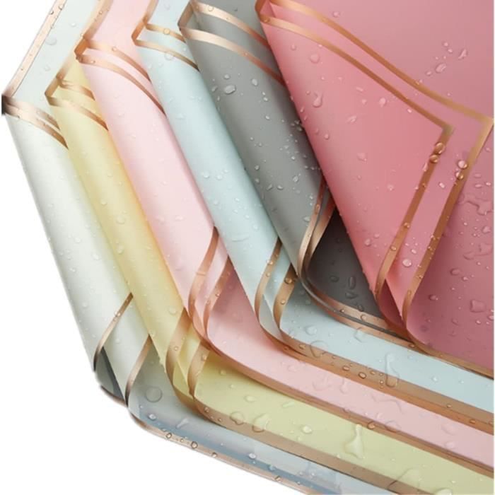 Lot De 24 Feuilles De Papier Cadeau Étanche Pour Bouquets De Fleurs ...