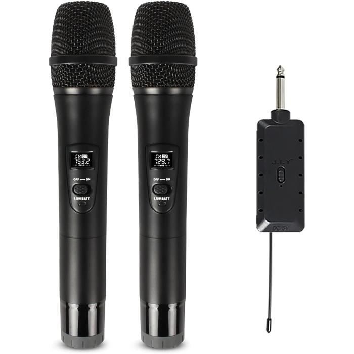 Microphones Microphone De Poche Sans Fil Dual Vhf Micro Professionnel ...