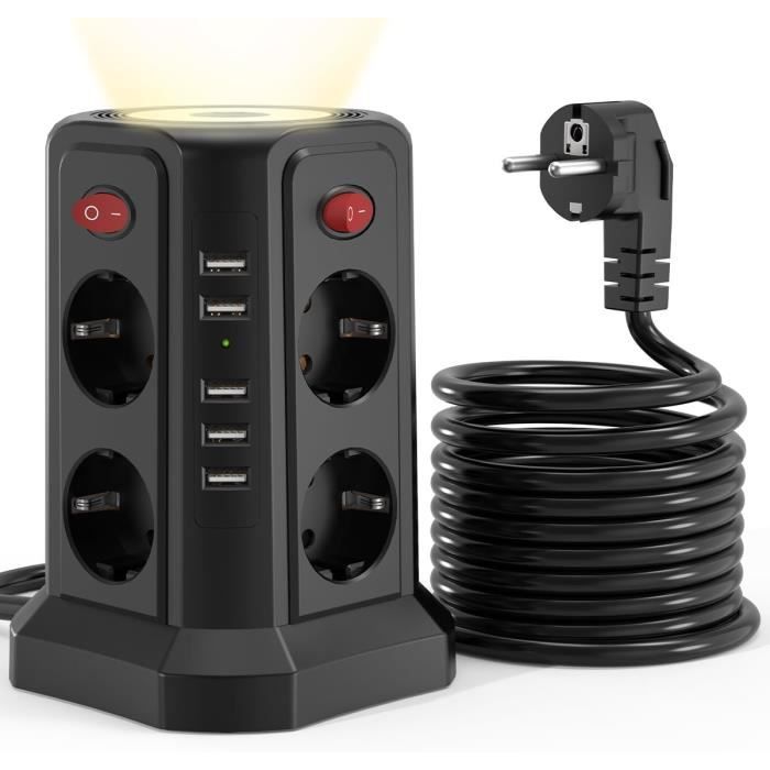 Tour Multiprise 3M, 8 Prises Multiprise Avec 4 Interrupteur Individuel ...