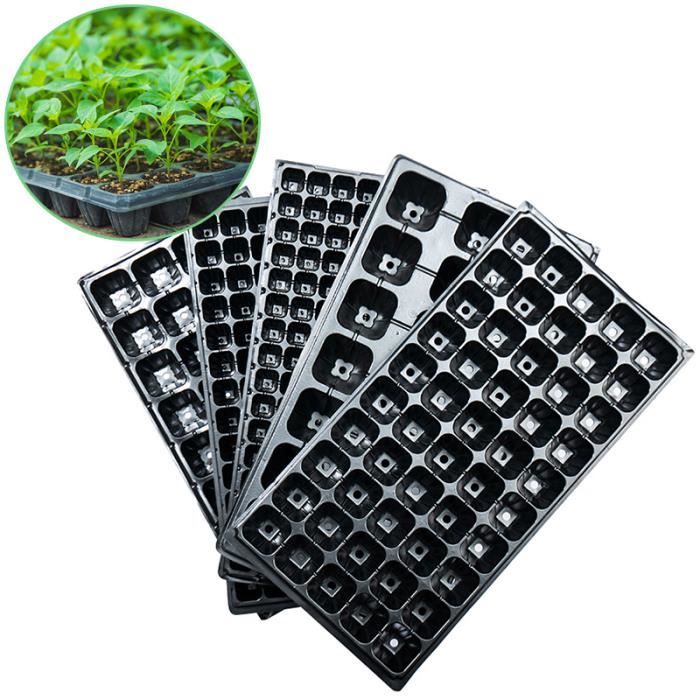 Pot Semis, WOVTE 10Pcs 50Trous Plateau de Semis en PP Pot de Plantation ...