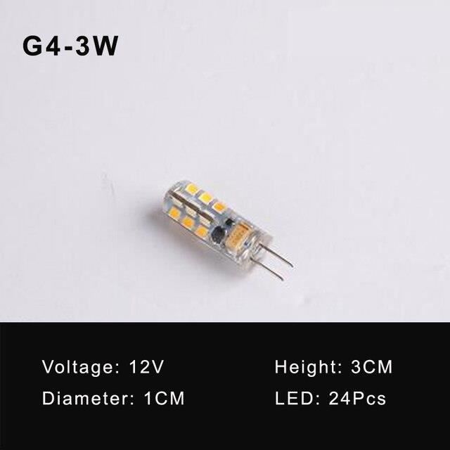Ampoule,G4 3W 12V-Warm White--Ampoule LED G4 AC-DC 12V-220V, 10 pièces ...