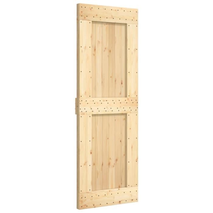 Porte en bois de pin massif - ZJCHAO - LEH154437 - Marron ...