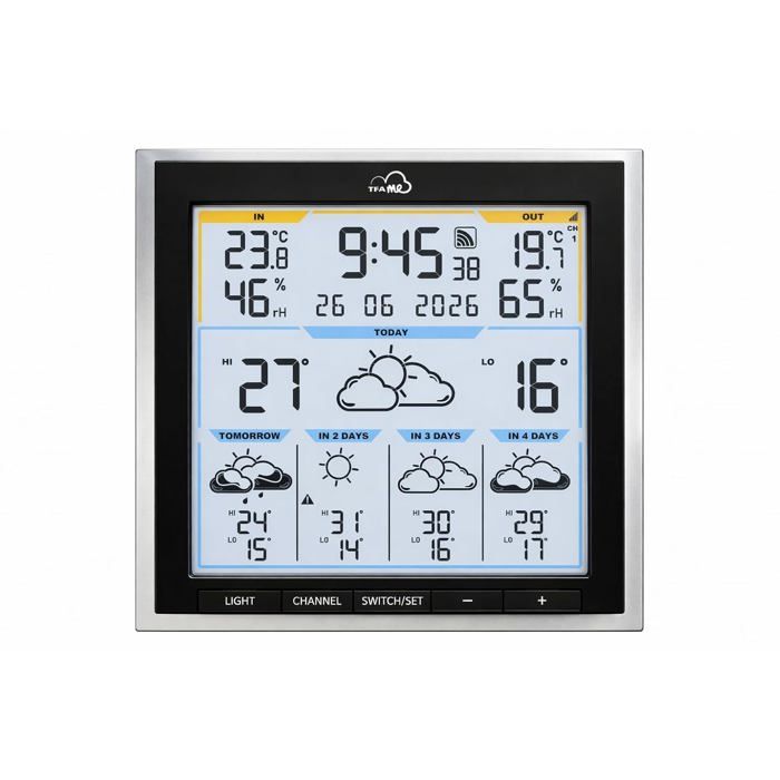 Station météo sans fil avec symboles météorologiques - Indice UV ...