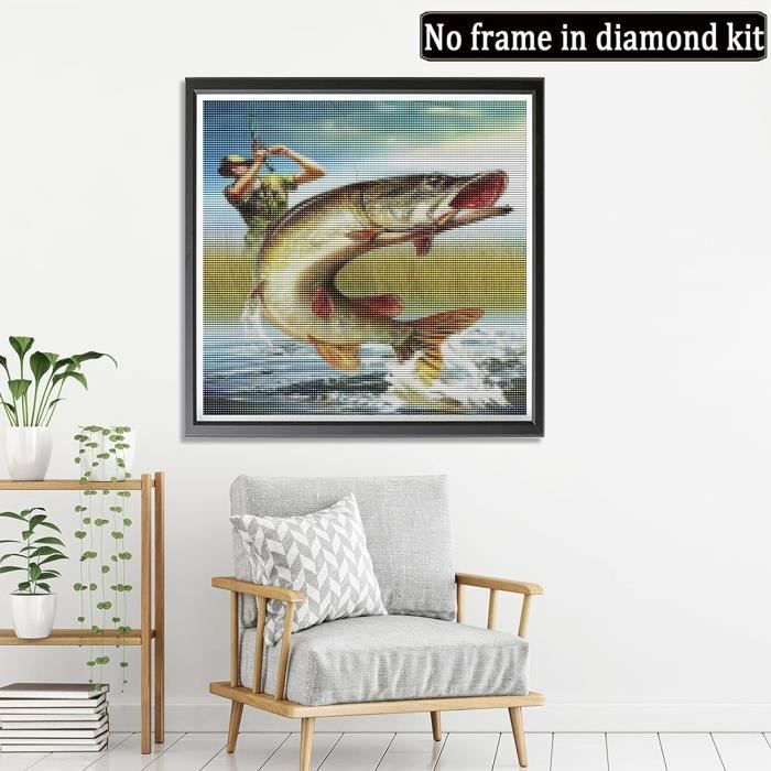 Diy 5D Diamond Painting Kits Poisson, Diamant Peinture Point De Croix ...