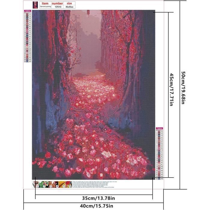 Jicfdao-40X50Cm Diy Diamond Painting Kit Complet Fleur,Bricolage Artisanat Peinture Diamant 5D ...