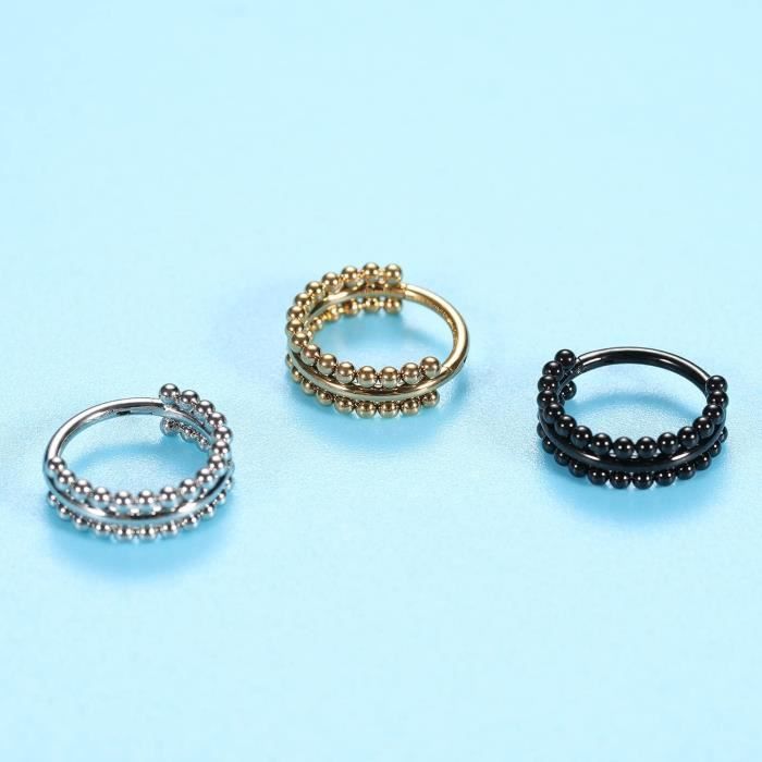 Piercing Septum Clicker Triple Open Stack Conch Daith Piercing Bijoux Cartilage Piercing Anneau ...