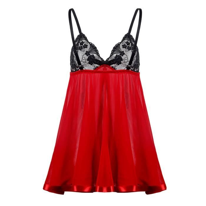Sasaquoy Sexy Plus Size Lingerie Dentelle Bow Vêtements De Nuit Pyjamas